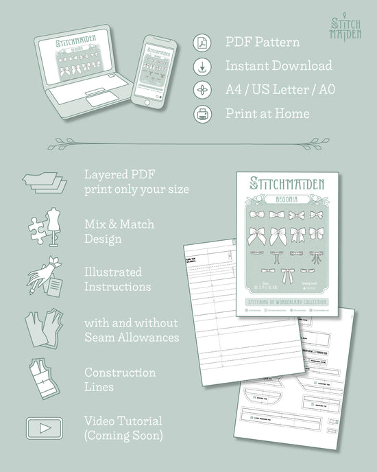 Begonia - PDF Sewing Pattern by Stitchmaiden – Stitchmaiden®